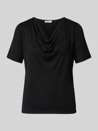 More & More T-Shirt mit Wasserfall-Ausschnitt