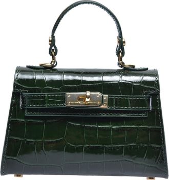Roberta M GR&Uuml;N Rindsledertasche