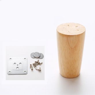 Generic 4er-Set M&ouml;belbeine aus Holz, 6-70 cm (2,36-27,56 Zoll), Sofaf&uuml;&szlig;e, Bettbeine aus massivem Gummibaumholz(10cm-Straight Legs)