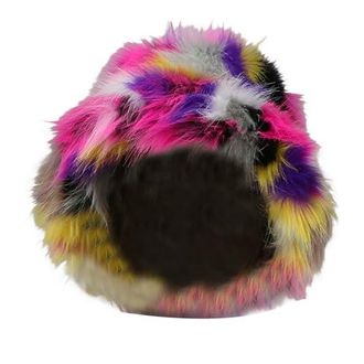 Generic Chapeau dhiver chaud en fourrure pour femme, chapeau de bassin color&eacute; personnalit&eacute;, oreille, grand bord large, chapeau de p&ecirc;cheur chapeau homme cuir, 