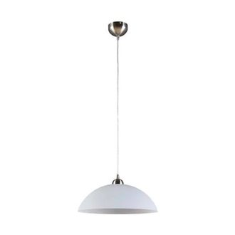 Lindby Suspension en verre Valeria &agrave; intensit&eacute; variable (Moderne) Blanc Verre e. a. pour Cuisine (1 lampe,&agrave; E27), Luminaire Lampe plafond Plafonnier Suspendu