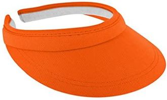 Fiebig Fiebig Visor Distributeur dombre pour Le Visage Visière Clip 100% Coton Casquette dété avec Doublure intérieure en éponge Protection Solaire, Orange, 
