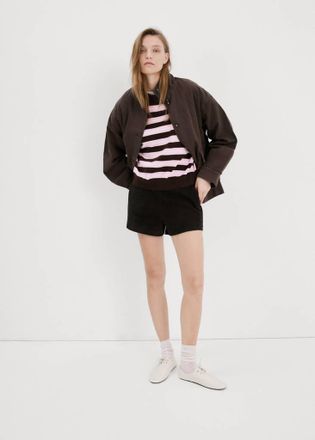 Mango Pull-over en maille &agrave; rayures chocolat - Femme - XL - MANGO