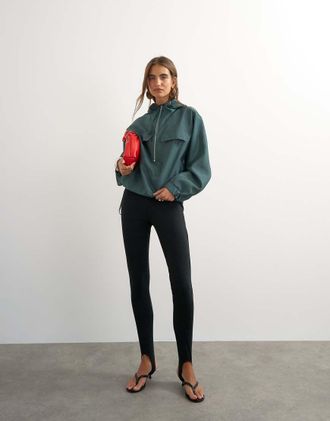Topshop bomber en organza bleu sarcelle