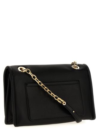 Valentino Garavani Womens Black Lamb Leather Shoulder Bag