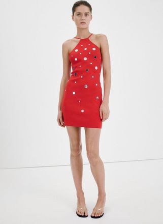 Mango Robe maille emmanchures am&eacute;ricaines rouge - Femme - XS - MANGO