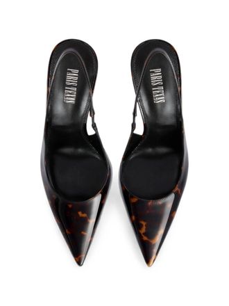 PARIS TEXAS Patent Tortoiseshell Slingback Pump - Brown