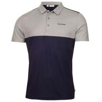 Calvin Klein Poloshirt f&uuml;r Herren, Mit Kragen (Marine/Silber)