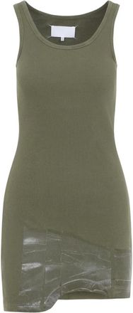 Maison Margiela Femme, Robes, Vert, Taille: 38 FR Taped Rib Mini Dress