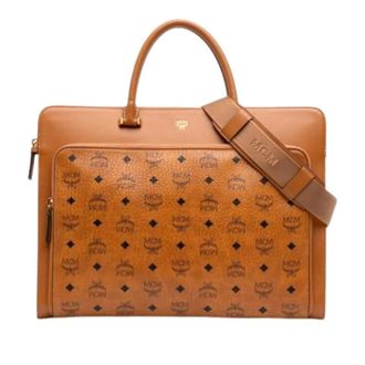 MCM Sac daffaires Pre-owned - Femme - Pre-owned - Brun - Taille: ONE Size