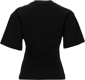Courr&egrave;ges Logo-Embroidered Cotton T-Shirt - Black
