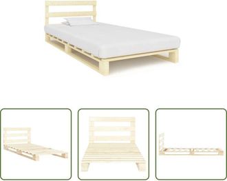 vidaXL Massivholz - Palettenbett Massivholz Kiefer 100&times;200 cm