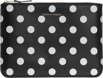Comme Des Gar&ccedil;ons Polka Dot Printed Zip Pouch - - Accessories - unisex - Schwarzk - ONE SIZE