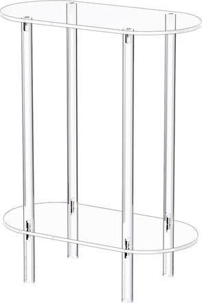 Generic Nachttisch aus Acryl - Kristallklares Design, kompakter Seitentisch, rechteckiger Couchtisch | transparenter Tisch mit Zwei Positionen mit, eleganter 