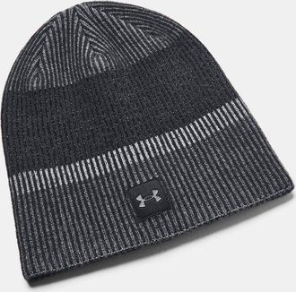 Under Armour Launch Reflective Beanie, unisex Schwarz / Schwarz / Reflektierend EINHEITSGRÖSSE