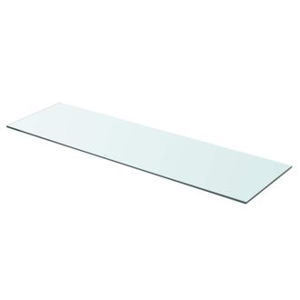 tidyard Regalboden Glas Transparent 90x25 cm stabile Hartglasplatte mit 8 mm St&auml;rke f&uuml;r Lamellenwand bis 15 kg Belastung ideal f&uuml;r Wohnzimmer B&uuml;ro und Shop al
