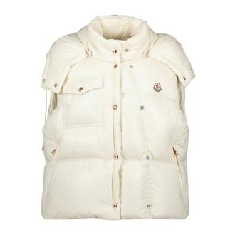 Moncler Wei&szlig;e &auml;rmellose Pario-Daunenweste - - Jackets - Damen - Wei&szlig; - L