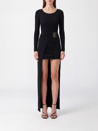 Elisabetta Franchi Robe fourreau longue asym&eacute;trique en jersey