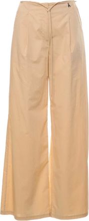 Patrizia Pepe Femme, Pantalons, Beige, Taille: 38 FR Pantalon Palazzo Taille Basse