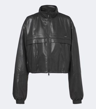 Prada Veste courte en cuir