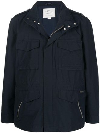 Woolrich veste militaire &agrave; design multi-poches - Bleu