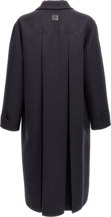 Fendi Double Wool Coat - Charcoal