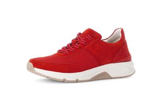 Gabor Low-Top Damen Sneaker 66.897 - Damen Schuhe mit Herausnehmbares Wechselfußbett für Einlagen - Frauen Halbschuhe - Chili 48
