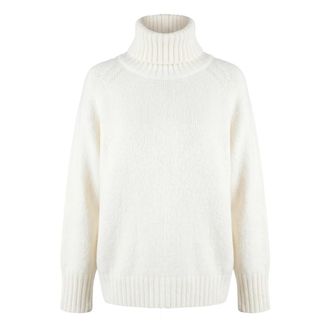 Moorer Hochgeschlossener Weicher Freizeitpullover - - Knitwear - Damen - Wei&szlig; - S