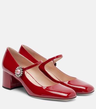 Valentino Garavani Mary-Jane-Pumps Daisy Jewel 55 aus Leder