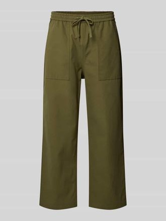 Maison Kitsun&eacute; Straight Fit Stoffhose aus Baumwolle