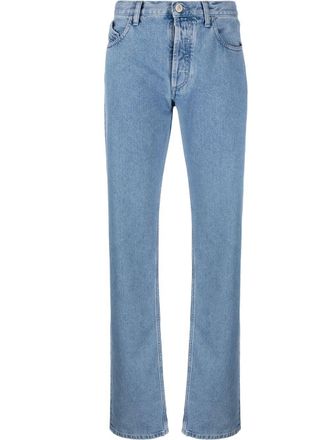 The Attico Boyfriend-Jeans mit geradem Bein - Blau