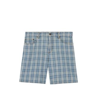 Burberry Check Denim Shorts
