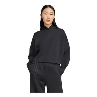 adidas Femme, Sweatshirts et sweats &agrave; capuche, Noir, Taille: 36 FR Off Placed 3-Stripes Sweat &agrave; capuche