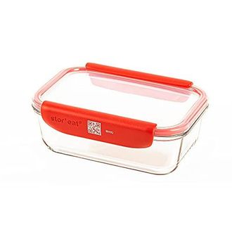 Mastrad Mastrad Storeat Glasboxen - Innovative Aufbewahrungsboxen mit Handy-App - Lebensmittel Beh&auml;lter mit abnehmbaren Griffen - sp&uuml;lmaschinenfest - Frischha