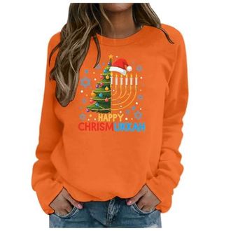 Generic 2026 Printemps L&eacute;ger Col Ras du Cou Sweat-shirt &agrave; Manches Longues D&eacute;contract&eacute; Pull Haut Doux Thermique Loungewear pour Automne Hiver Saison Confortabl
