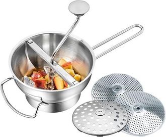 GEFU Moulin &agrave; l&eacute;gumes FLOTTE LOTTE, avec 3 disques perfor&eacute;s (1 mm, 3 mm, 8 mm)