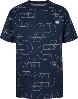 Petrol Industries T-Shirt mit Allover-Muster Marlinview Blau 140