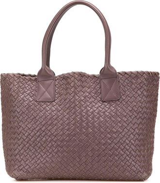 Bottega Veneta Shopper - Lambskin Intreccio Cabat Tote - Gr. unisize - in Gold - f&uuml;r Damen