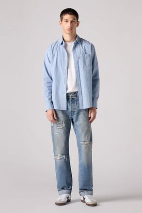 Levi's Jean 501 Original Lisi&egrave;re Selvedge - Homme - Bleu / Turquoise Rivet Dx Selv - 29X32