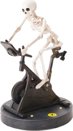 Generic Animatronic Skeleton Bike - Bewegliche Spooky Halloween Desktop-Ornament, Reiten Skelett mit Drehrad, Lustige Neuheit | Mantel B&uuml;rotisch Auto Dashboar