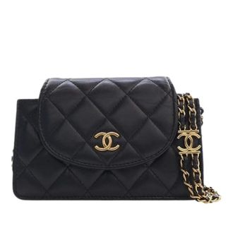 Chanel Pre-owned Sac bandouli&egrave;re matelass&eacute; en cuir dagneau - Femme - Pre-owned - Noir - Taille: ONE Size