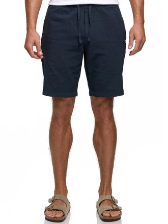 Indicode Shorts INDICODE INMinolus, Herren, Gr. XXL, N-Gr, navy, Web, Obermaterial: 100% Baumwolle, unifarben, regular fit, Hosen Shorts