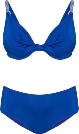 Fiorella Rubino Femme, Maillots de bain, Bleu, Taille: 36 FR Bikini avec et Cristal