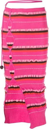 Jacquemus Femme, Jupes, Rose, Taille: 38 FR La jupe maille Concha midi skirt