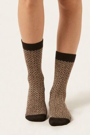 Calzedonia Bundlose Socken Mit Glitzer Braun