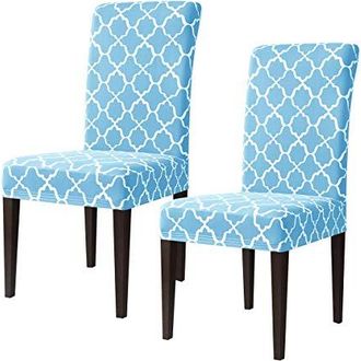 Subrtex SU SUBRTEX Stretchhussen f&uuml;r Esszimmerst&uuml;hle, abnehmbar, waschbar, weich, Stuhlschutz, Sessel, Wolkenmuster, M&ouml;belbezug f&uuml;r Hochzeitszeremonie (2 St&uuml;c
