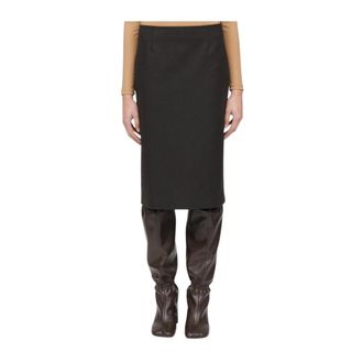 Maison Margiela Wollfilz-Midirock - - Skirts - Damen - Braun - M