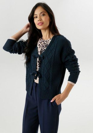 Aniston Strickjacke mit Zopf- und Rautenmuster