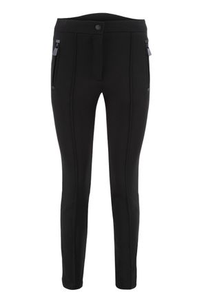 Moncler Womens High-Waist Twill Trousers Black Polyamide (nylon) Track Pants