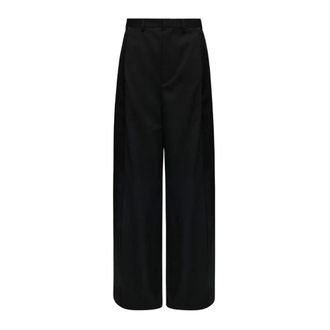 Maison Margiela Femme, Pantalons, Noir, Taille: 44 FR Pantalon &agrave; Jambes Larges